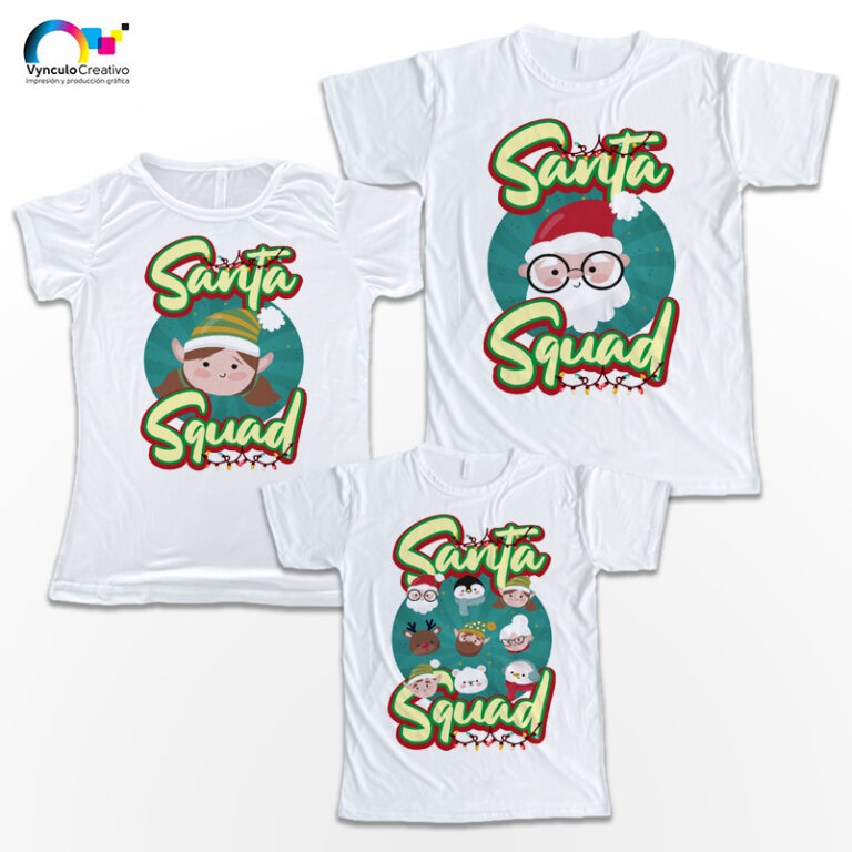 Playeras navideñas familiares pack 3 pzas personalizadas sublimadas ...