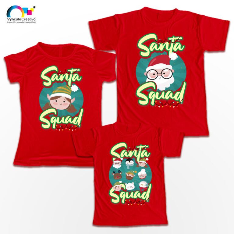 Playeras navideñas familiares pack 3 pzas personalizadas DTF – Vynculo ...
